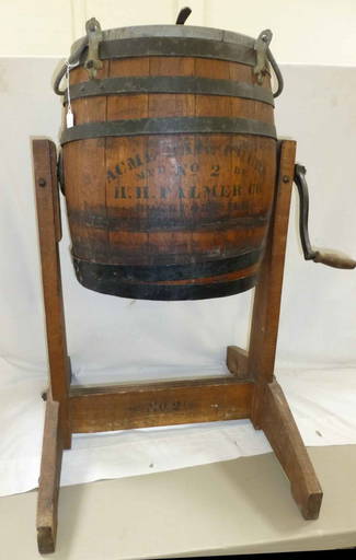 H.h. Palmer Acme Bail Butter Churn W Stand