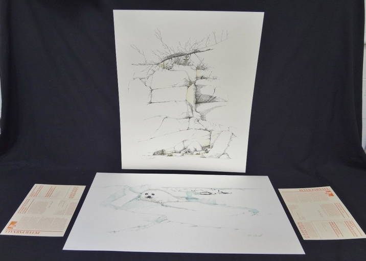 Peter Parnall "harp Seal", "marsh Harbor Coons" Signed