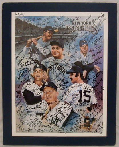 New York Yankees Multi Signed Lithograph By Gayle