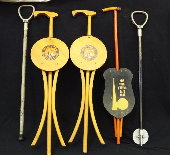 1939 New York World's Fair (5) Folding Cane Seats