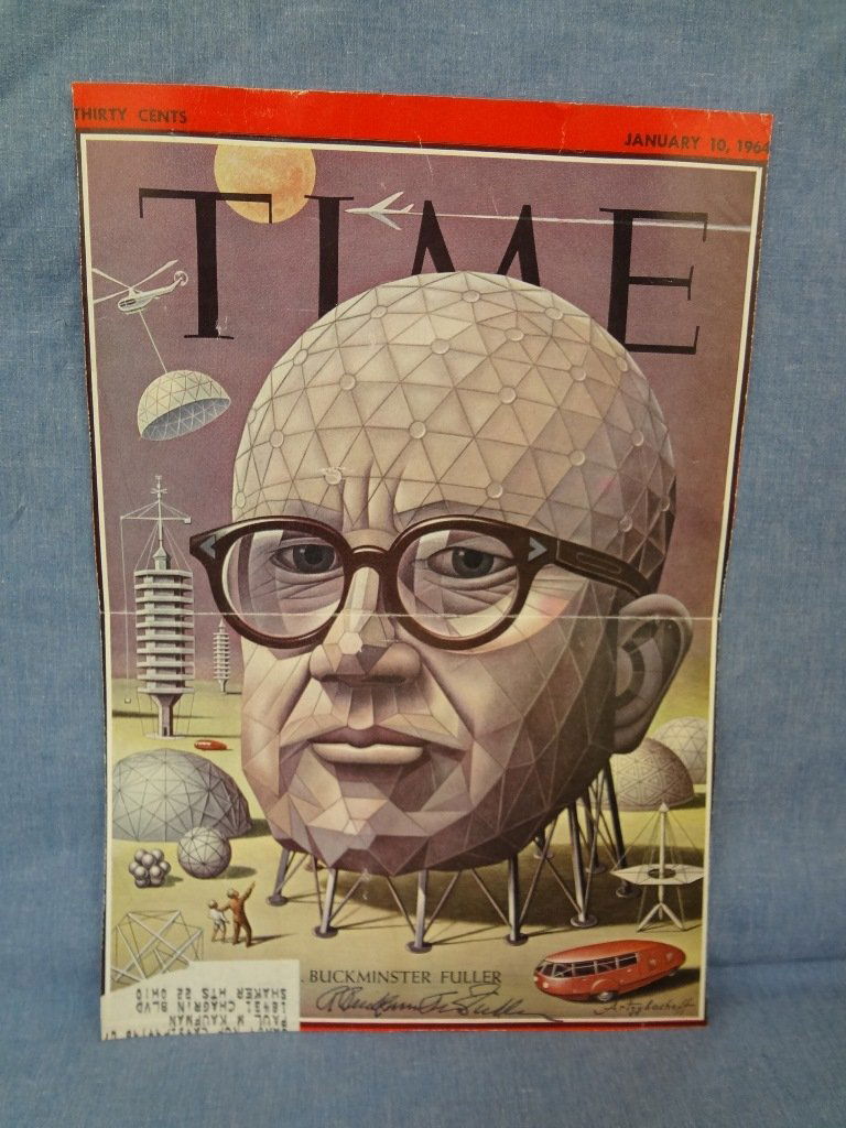Buckminster Fuller Autographed Time Magazine Cover