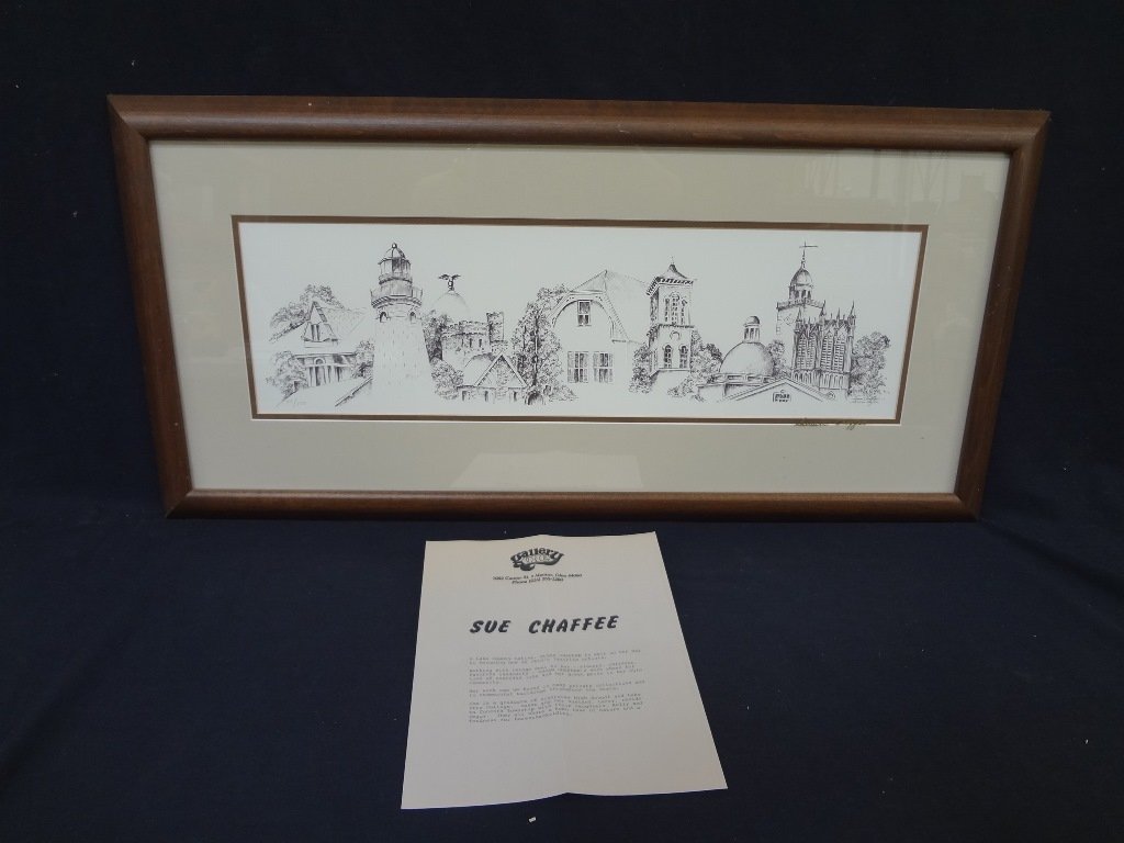 Sue Chaffee Signed Lithograph Print Of Lake County,