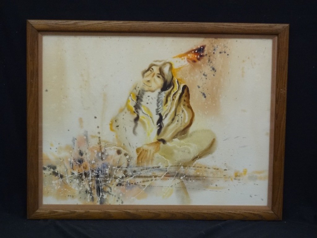 Blackfeet Artist King Kuka Original Watercolor