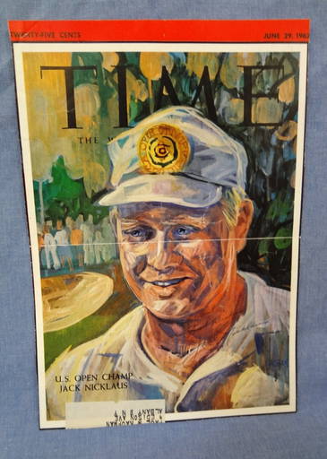 Jack Nicklaus Autographed Time Magazine Cover 6 29 1962