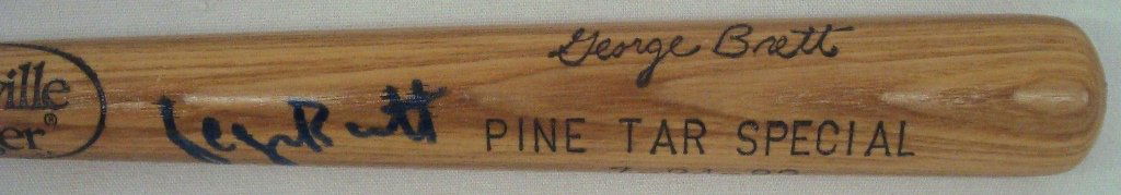 George Brett Autographed "Pine Tar Special" Mini Bat