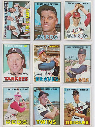 1967 Topps Baseball Complete Set, (609) Cards High