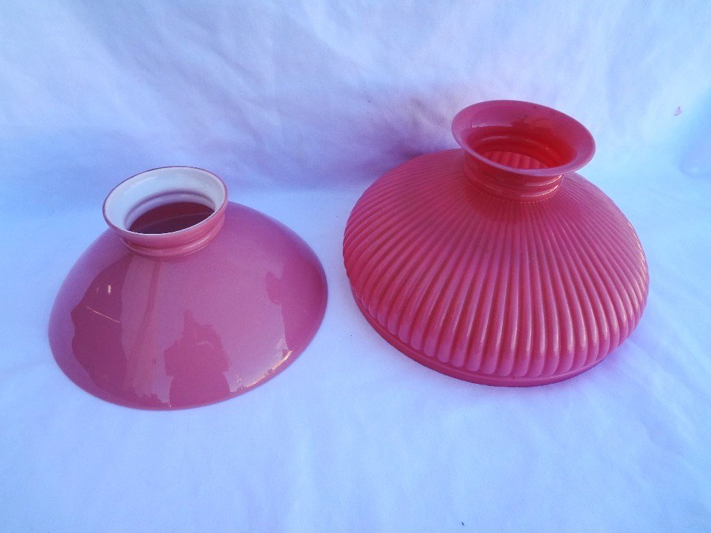 (2) Pink Student Lamp Shades