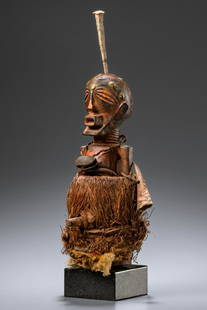 Male Power Figure "nkisi" D. R. Congo, Songe