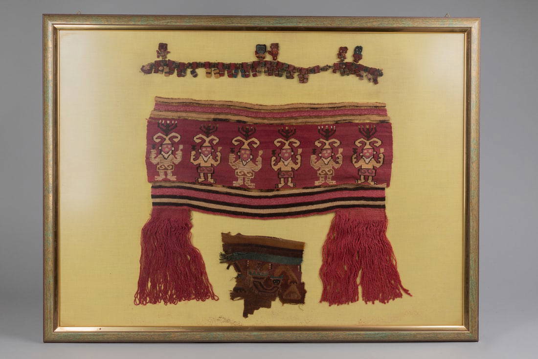 Three Textile Fragments, C. 800 - 1200 Ad - Peru, Nazca & Chancay Auction