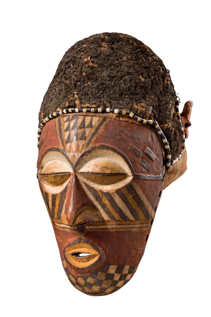 Face Mask "ngady Amwaash" - D. R. Congo, Kuba-bushoong Auction