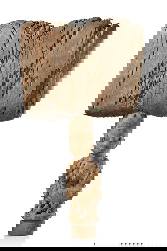 Kneeling Female Shrine Figure "oshe Shango" Nigeria, Yoruba, Oyo