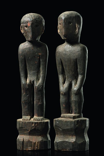 Pair of ritual deities "bulul" - Philippines - Ifugao