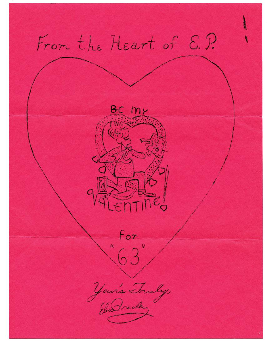 Rare Elvis Presley Fan Valentine Letter and Envelope