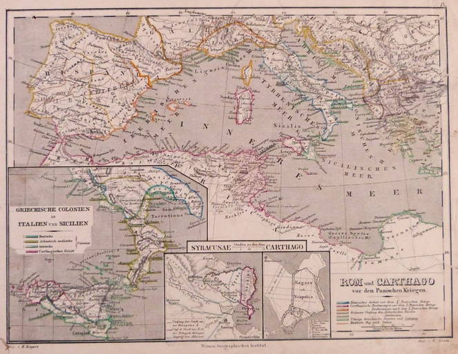 Rome And Carthago Before The Punic Wars. 1857.