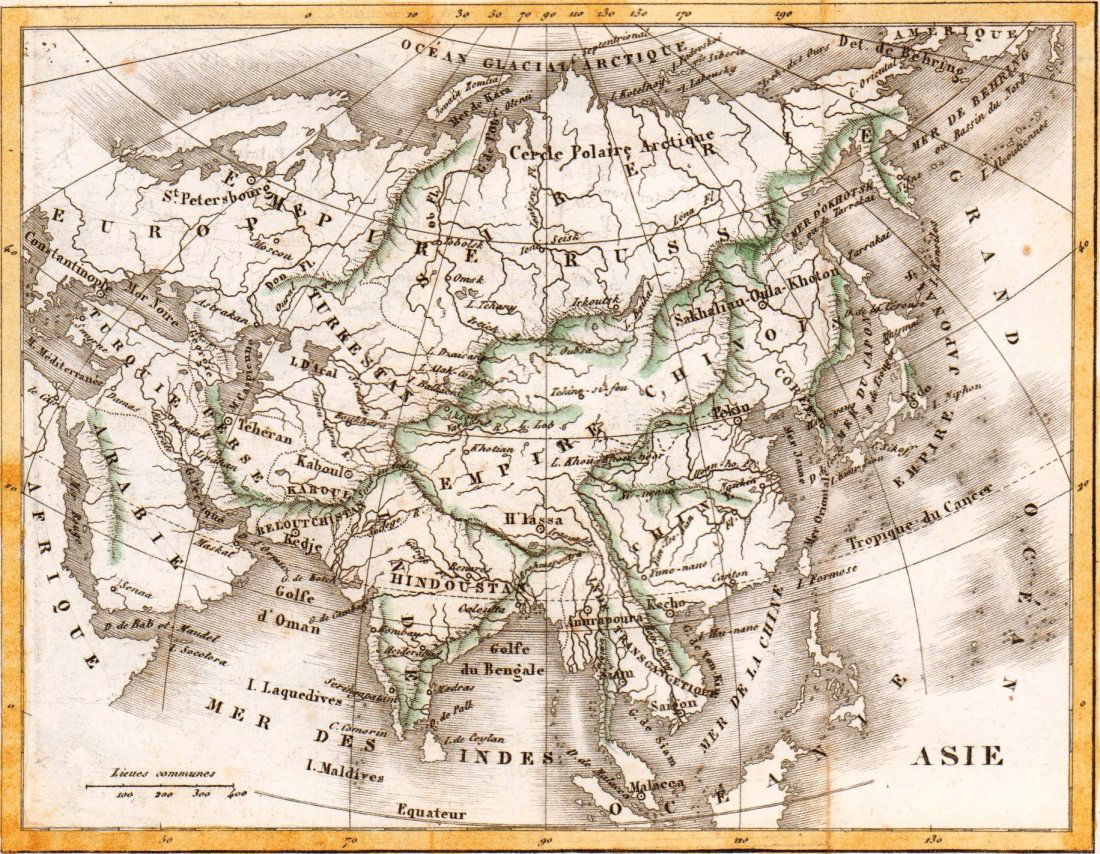 Victor Lavasseur. Map of Asia. 1830. - Nov 24, 2015 | Pirmas Tau in ...