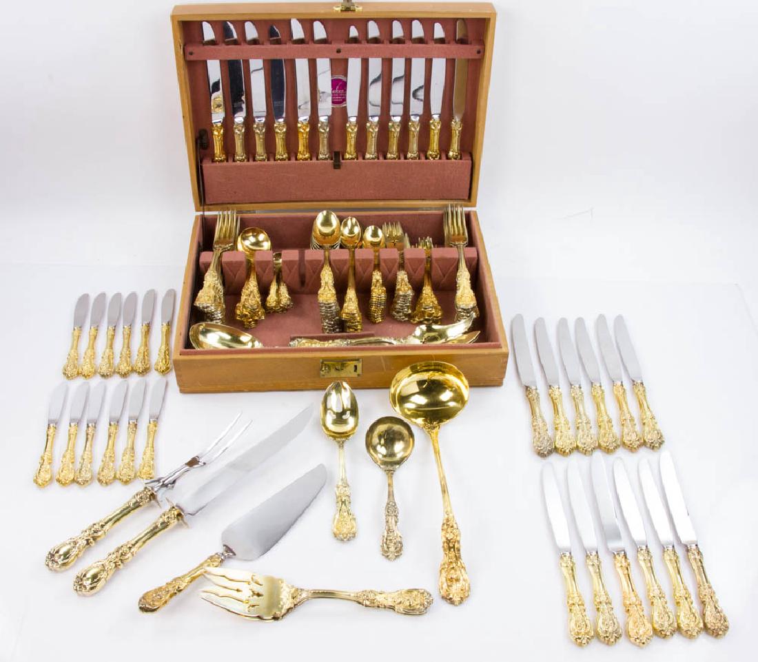 Reed & Barton Sterling Francis I Gilt Flatware Service