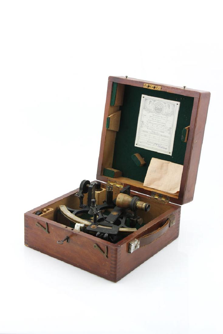 Henry Hughes "Husun" Sextant w/ Box, Lenses
