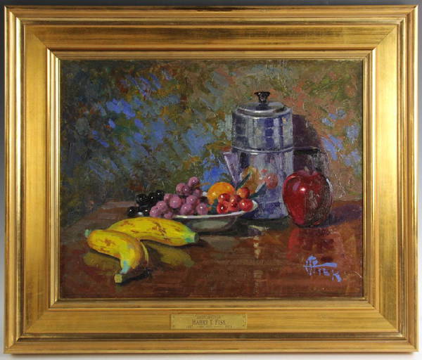Harry Fisk Signed And Titled Oil On Canvas