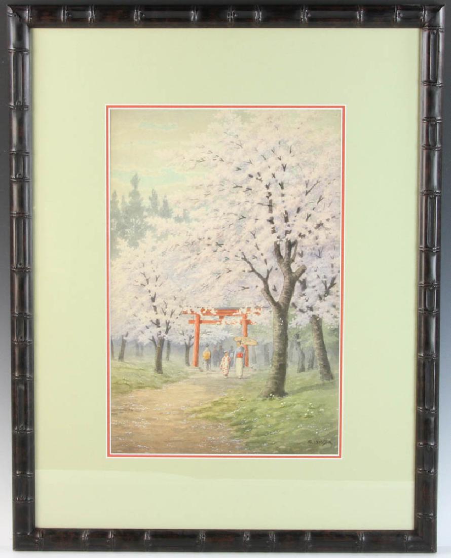 Ishida, Mother and Child, Watercolor