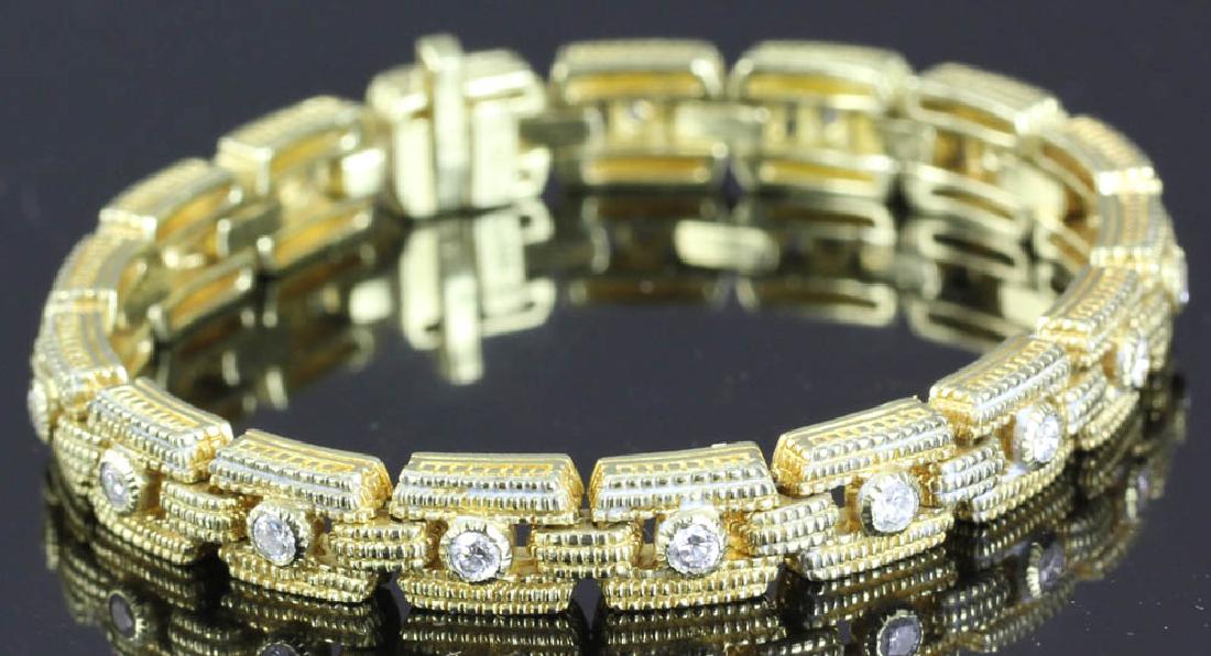Judith Ripka 18k Gold and Diamond Bracelet