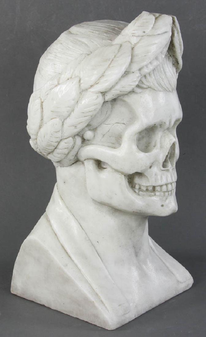 18th/19thC Italian Marble Skull Sculpture