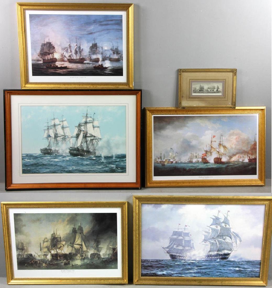 Six Framed Ship Prints