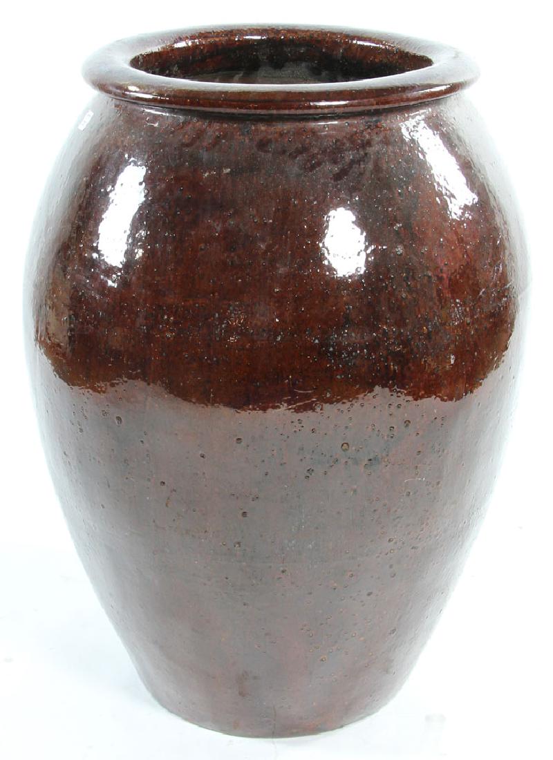 Large Glazed Pottery Outdoor Olive jar