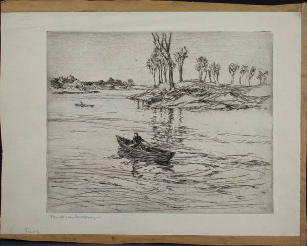 Charles H. Woodbury, "the Dory", Etching