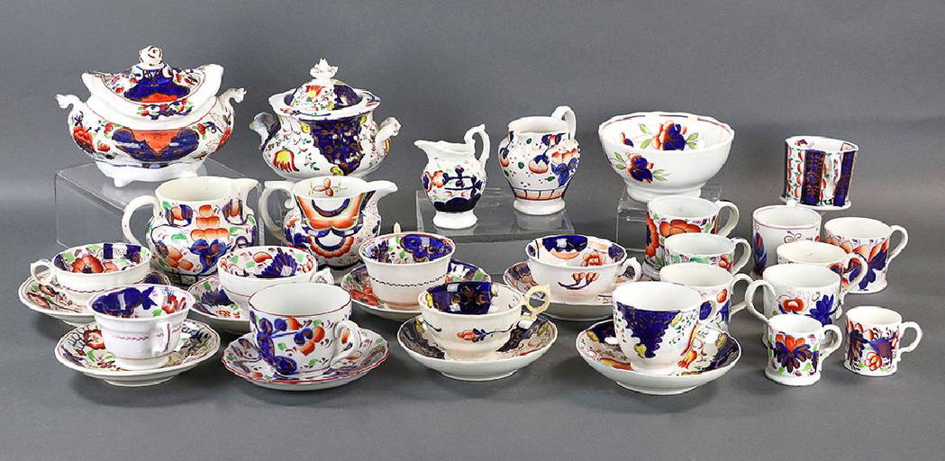 19thc English Gaudy Welsh China