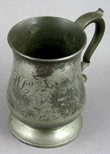 19/20th C. English Pewter Pint Mug, James Yates
