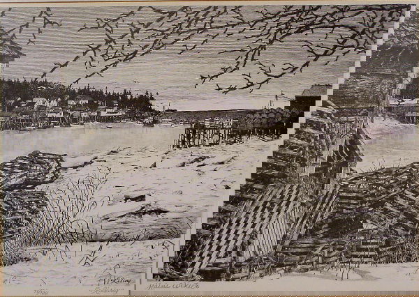 119: ELMER RISING 'MAINE WINTER' LTD ED SIGNED PRINT