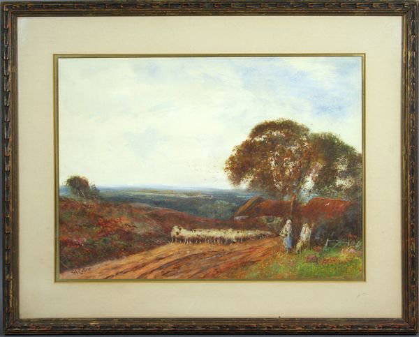 Signed William Callow, Sheep In Country, W/c