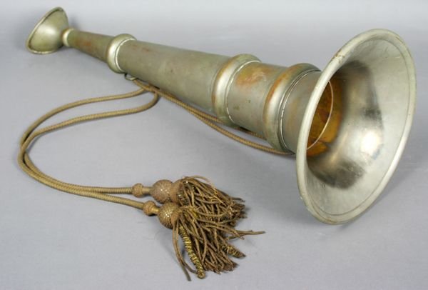 1012: 19th C. Nickel Plated Fireman's Speaking Horn