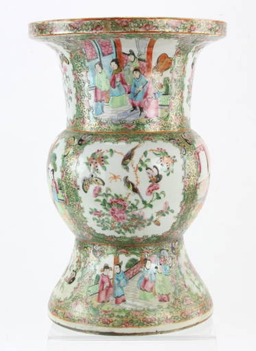 19thc Chinese Rose Medallion Spittoon