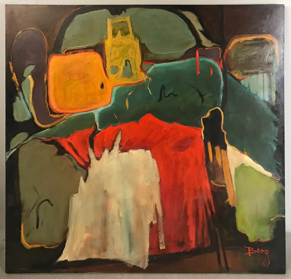 Borg, Abstract Shapes, Oil on Canvas - Apr 19, 2020 | Kaminski Auctions ...