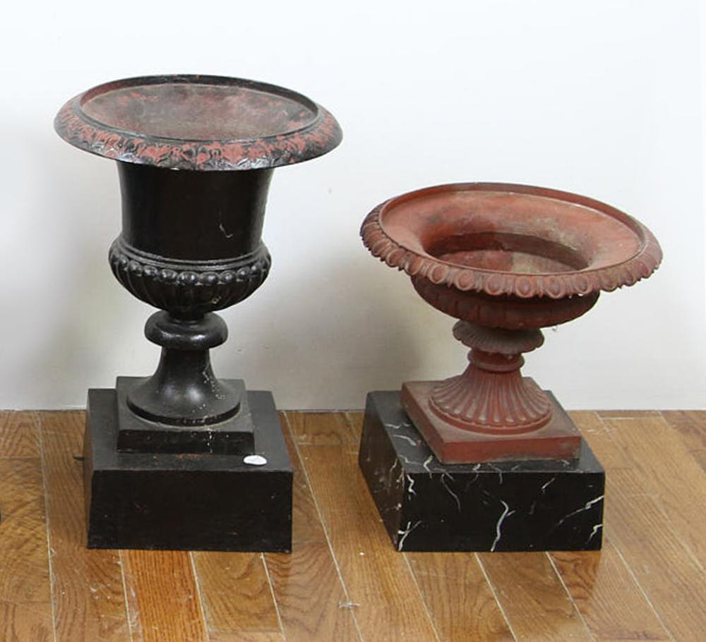 Cast Iron Urns On Bases