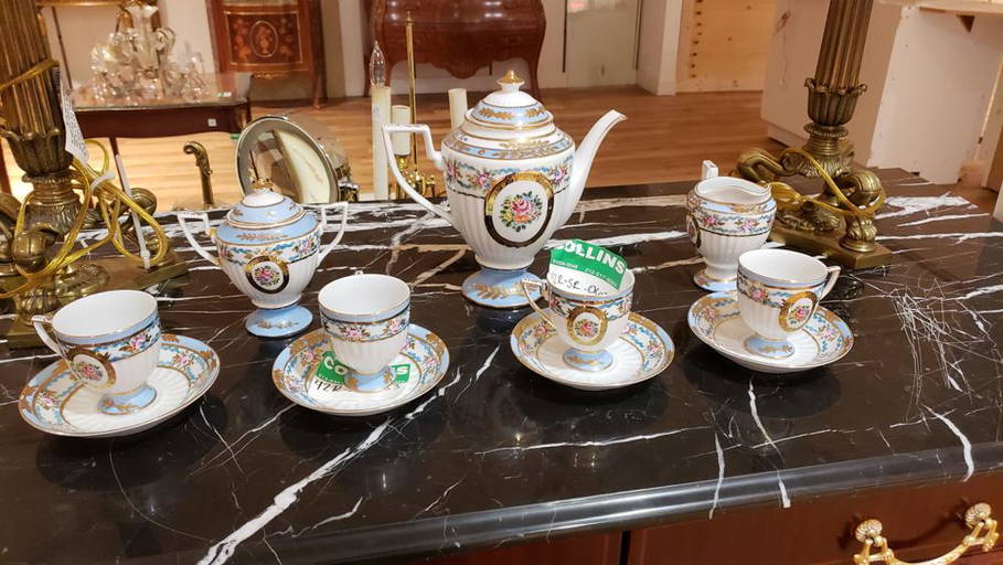 KPM porcelain tea set, service for 5, teapot 9" - Oct 20, 2020 ...