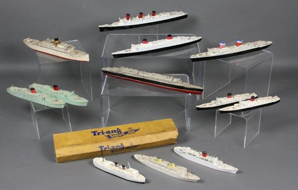 2014: (9) Tri-Ang Metal Toy Ship, (3) Wooden Ships