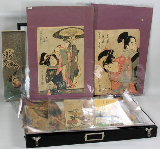 Old Solander Box Of Japanese Woodcuts