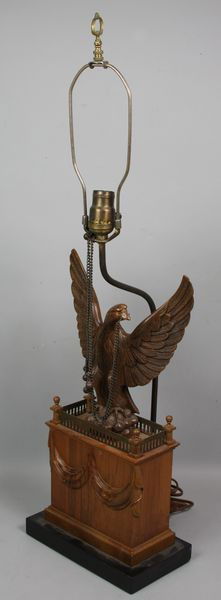 4006: 20th C. Federal Style Carved Lamp