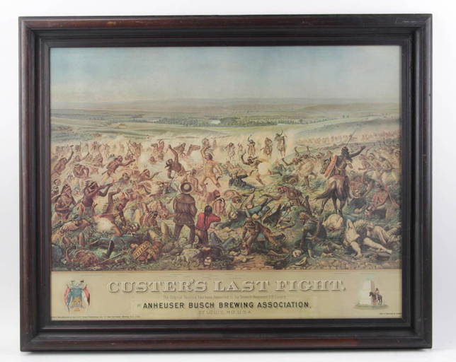Anheuser Busch Ad Poster, Custers Last Fight
