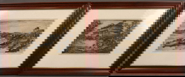 42: SIGNED RICHARD V. ELLERY ETCHINGS CIRCA 1960 (4)