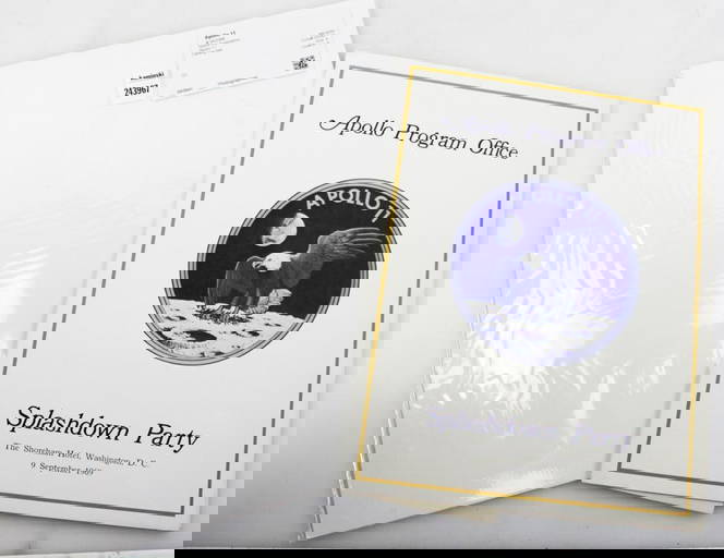Apollo 11 Splashdown Party Programs/menu
