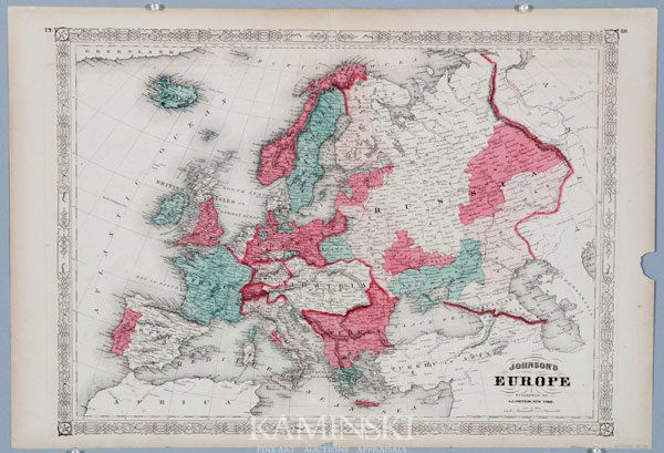 19th C. Map Of Europe