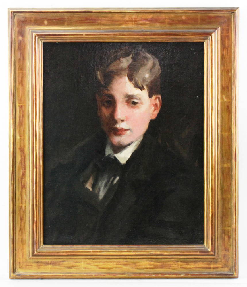 William M. Rose, Study Of Boy's Head, Oil On Canvas Auction