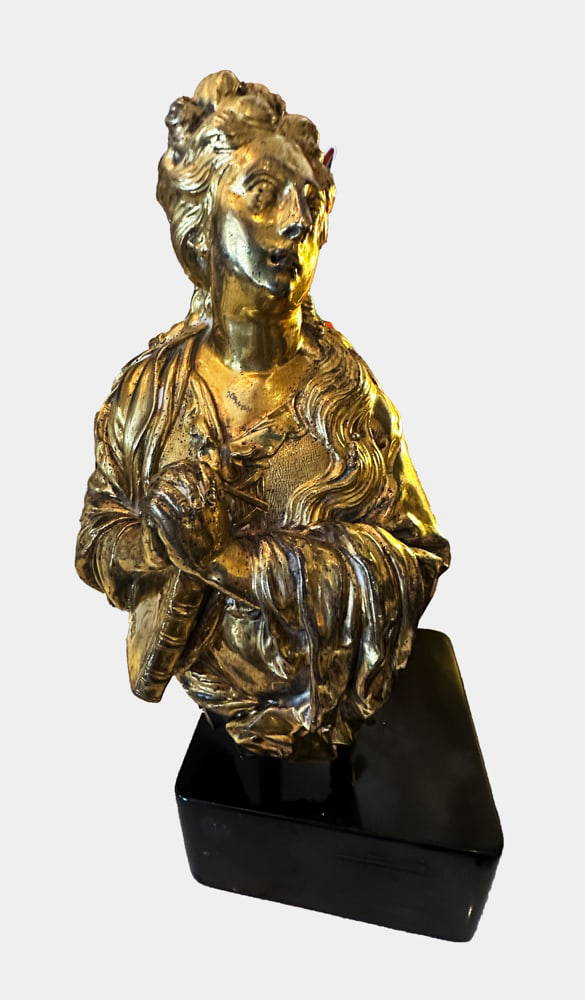 17thc Italian Bronze Sculpture Of St. Catherine Auction