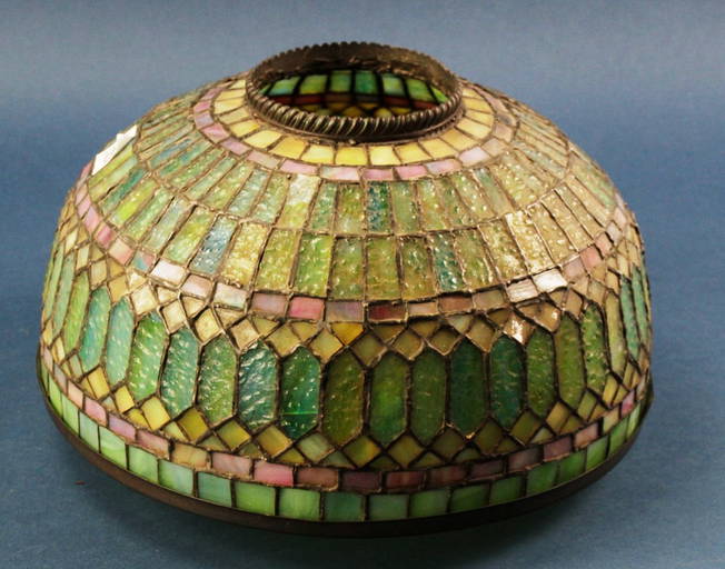 Antique Leaded Glass Lamp Shade