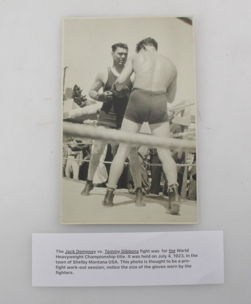 Jack Dempsey Photo And 1923 Heavyweight Fight Ticket