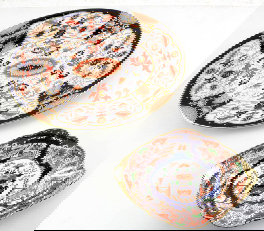 19thc Ashworth Oval Platter, Spode Serving Dish Auction