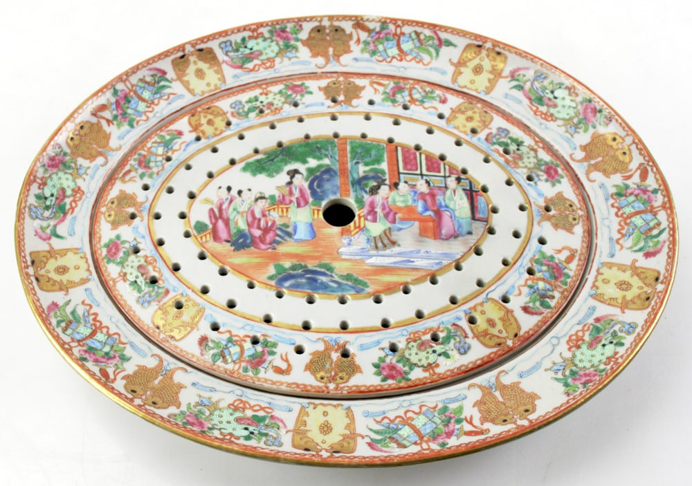 Chinese Rose Medallion Plate Auction